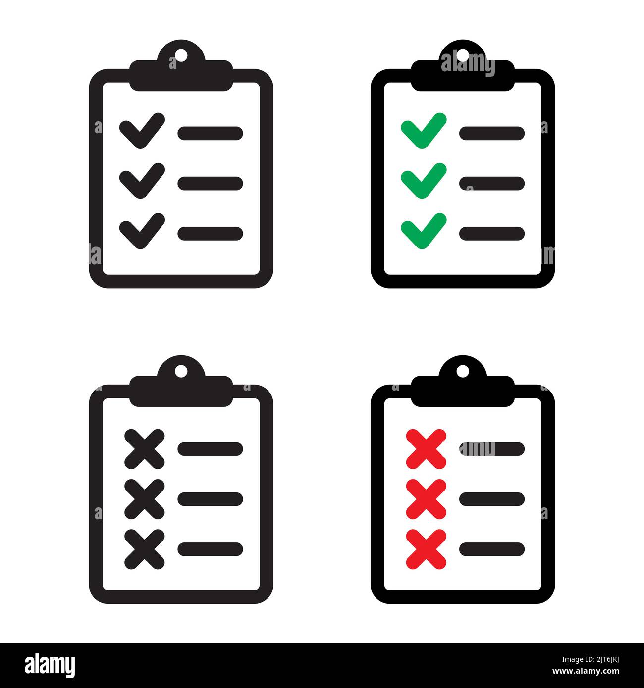 Clipboard vector icons isolated. Task done sign. Green check mark icons ...