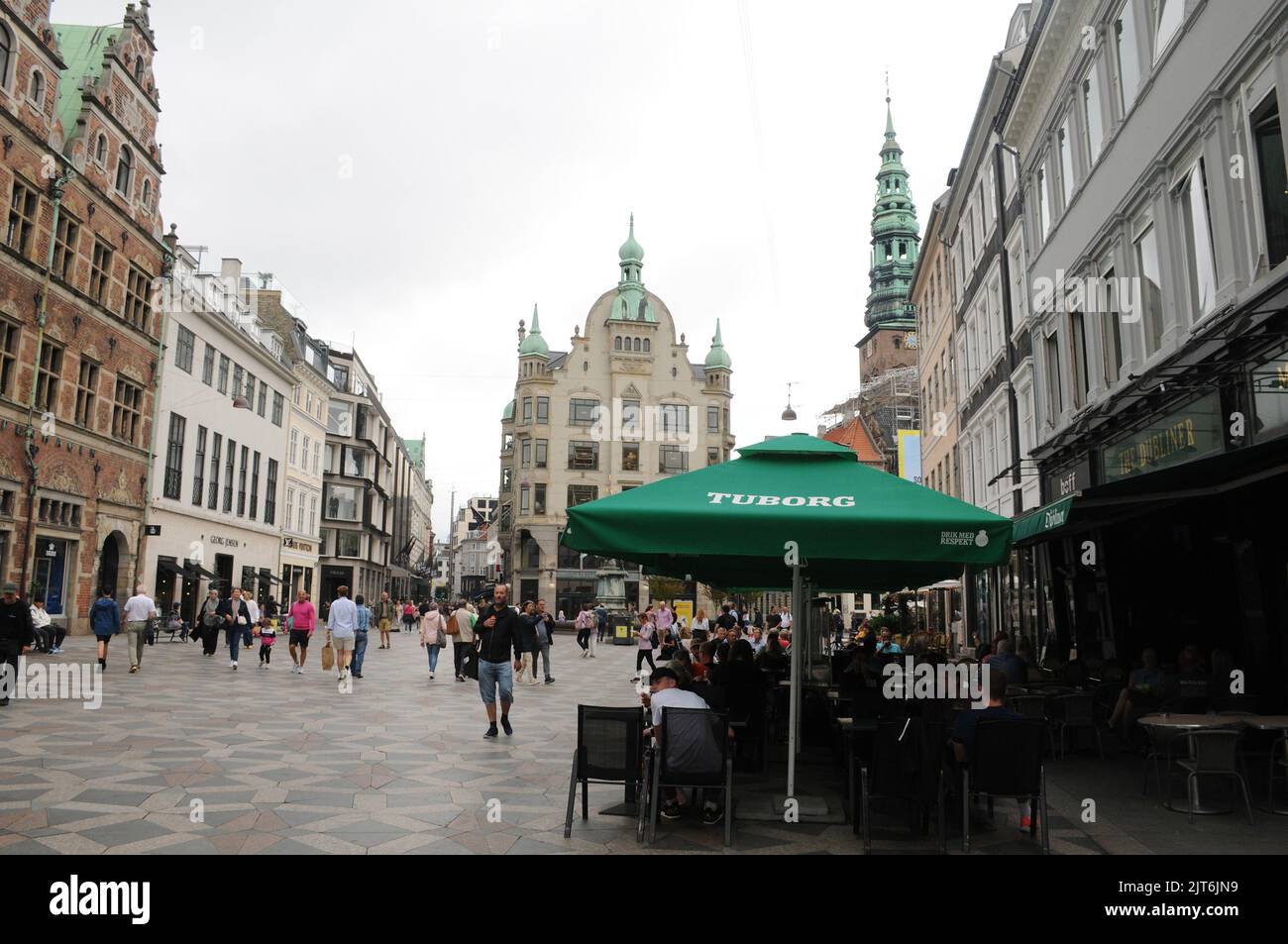 Copenhagen /Denmark/28 August 2022/ Outdoor service food and drinks in ...