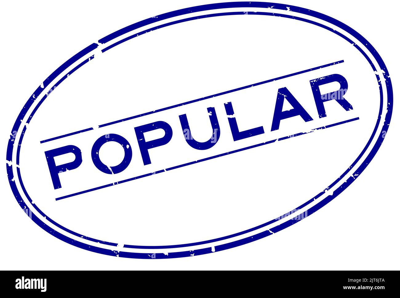 Grunge blue popular word oval rubber seal stamp on white background Stock Vector Image & Art - Alamy