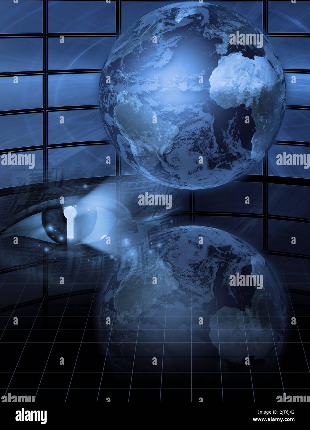 High Resolution Computer Search and Security. 3D rendering Stock Photo ...