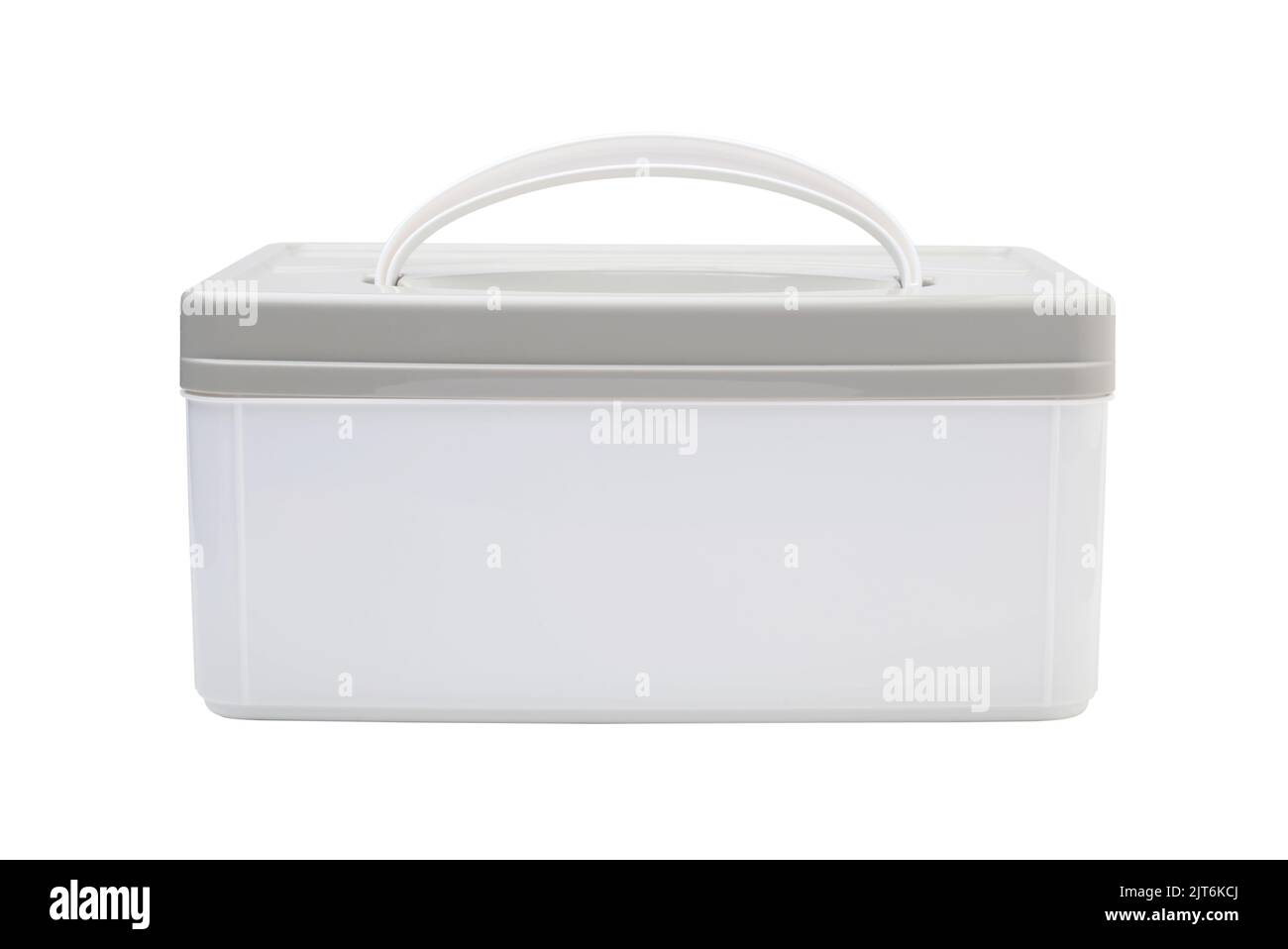 Large closed plastic container isolated on white Stock Photo - Alamy