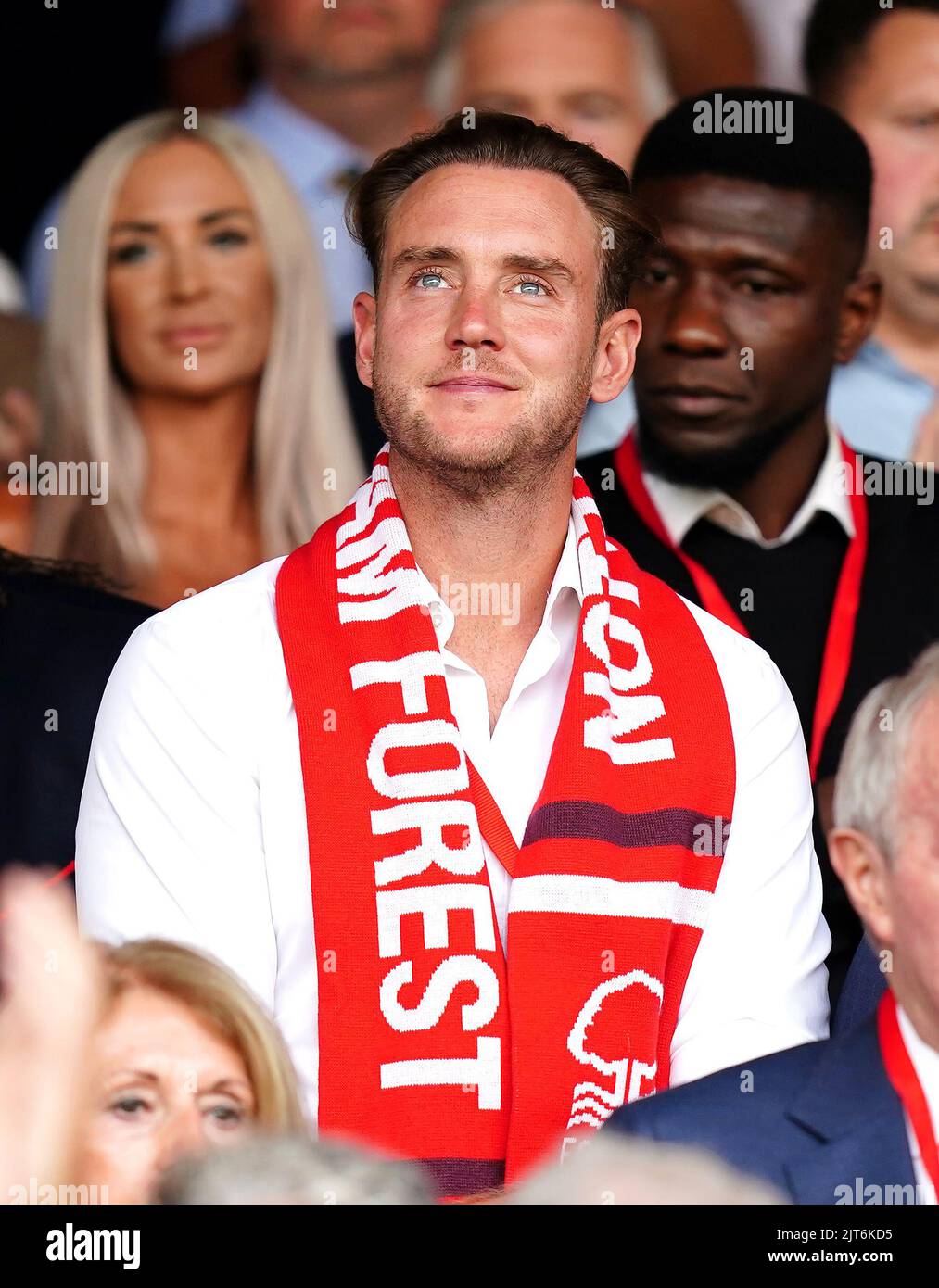 Nottinghamshire and England cricketer Stuart Broad in the stands during ...