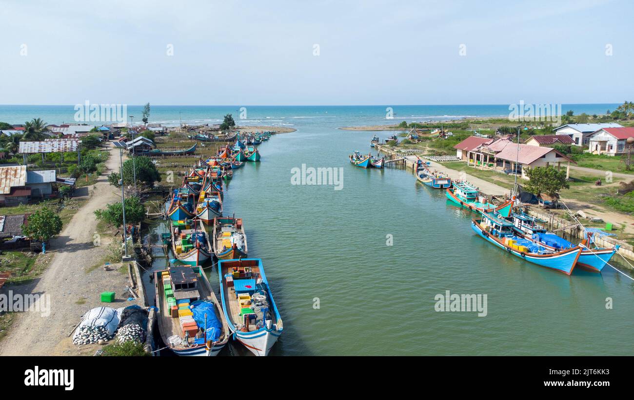Aerial view of Meureudu fishing port, Aceh, Indonesia Stock Photo - Alamy