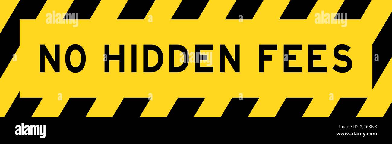 Yellow and black color with line striped label banner with word no ...