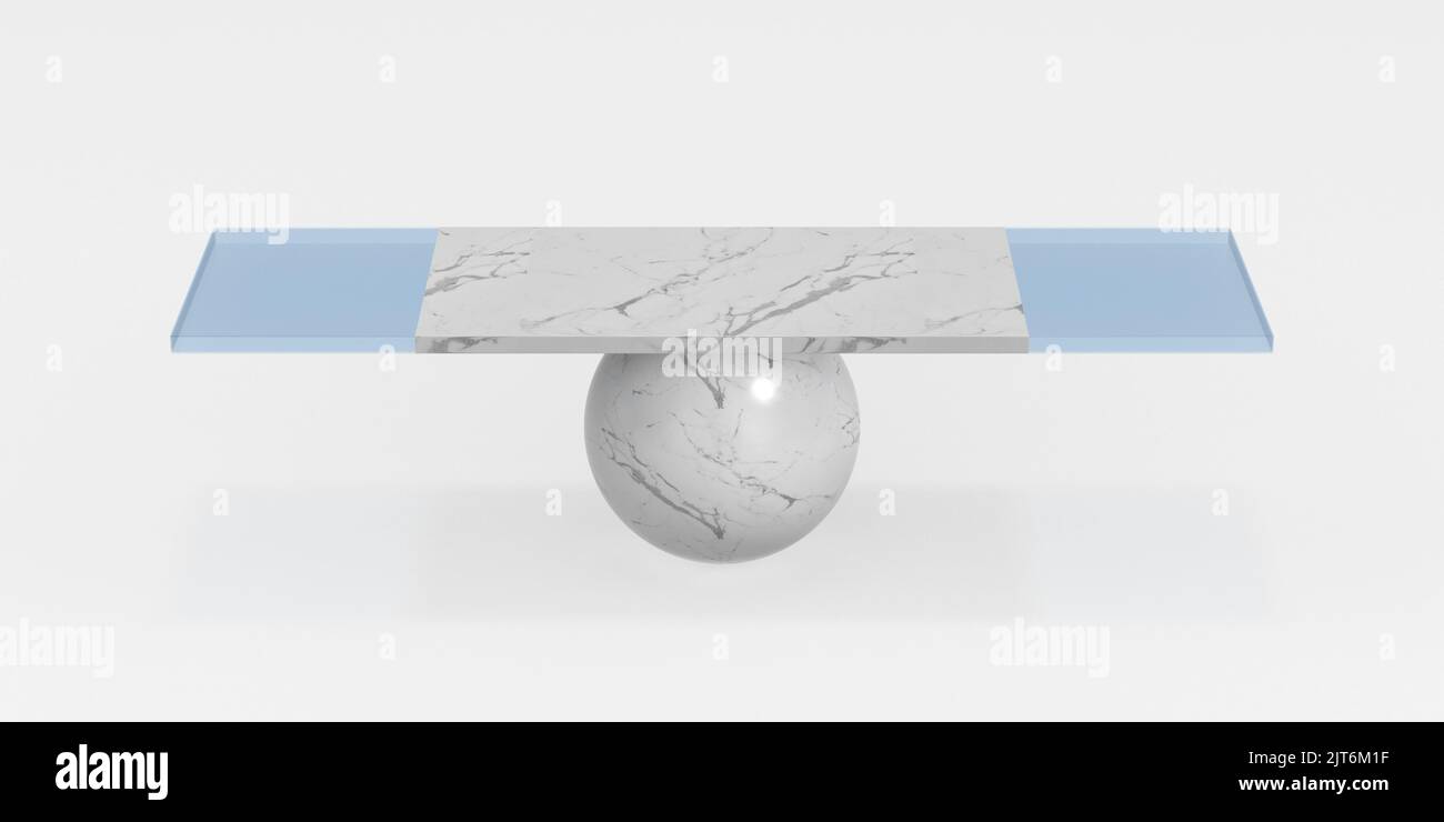 Scales on white background. Isolated 3D illustration Stock Photo - Alamy