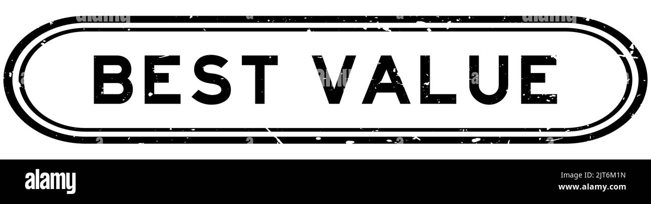 Grunge black best value word rubber seal stamp on white background ...