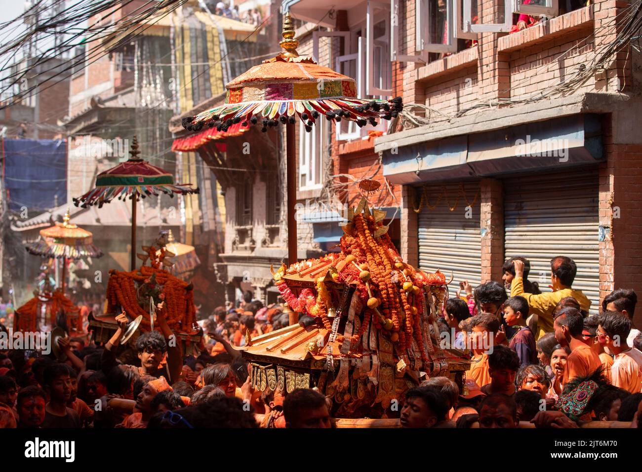 Bisket Jatra Bhaktapur Stock Photo - Alamy