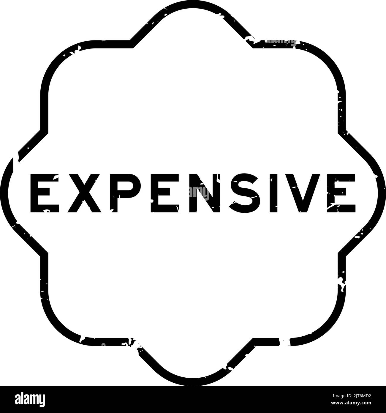 Grunge black expensive word rubber seal stamp on white background Stock ...