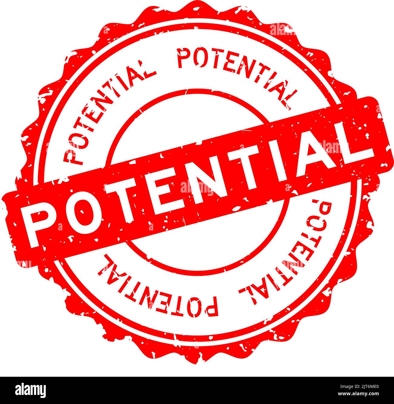 Grunge red potential word round rubber seal stamp on white background Stock Vector Image & Art ...