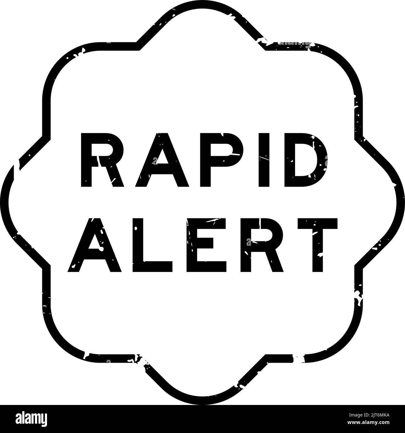 Grunge black rapid alert word rubber seal stamp on white background ...