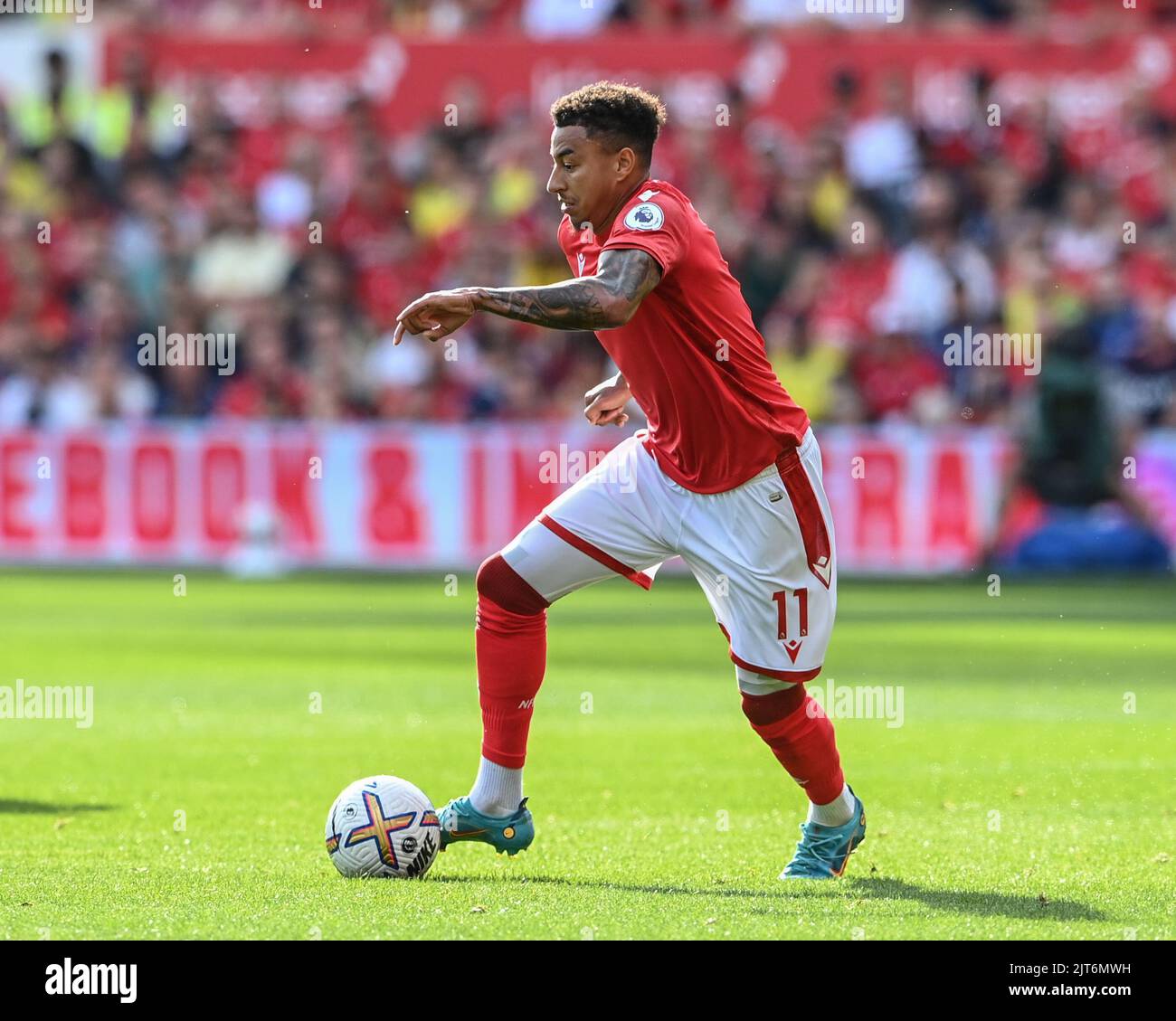 Jesse Lingard #11 of Nottingham Forest breaks with the ball Stock Photo ...