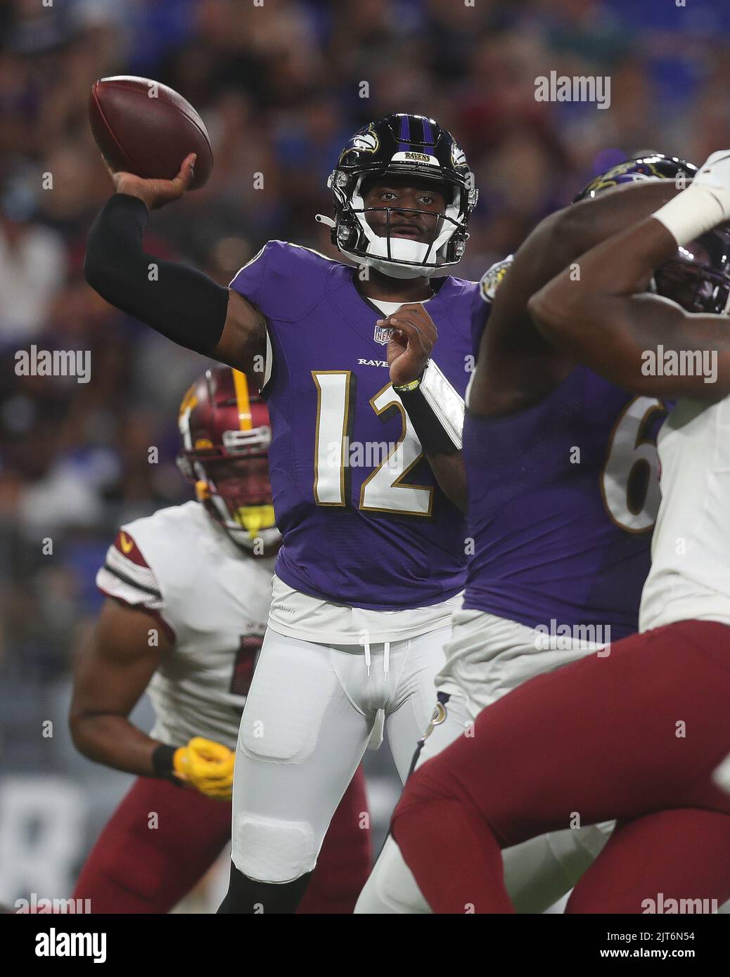 Baltimore Ravens QB Anthony Brown (12) in action during a preseason ...