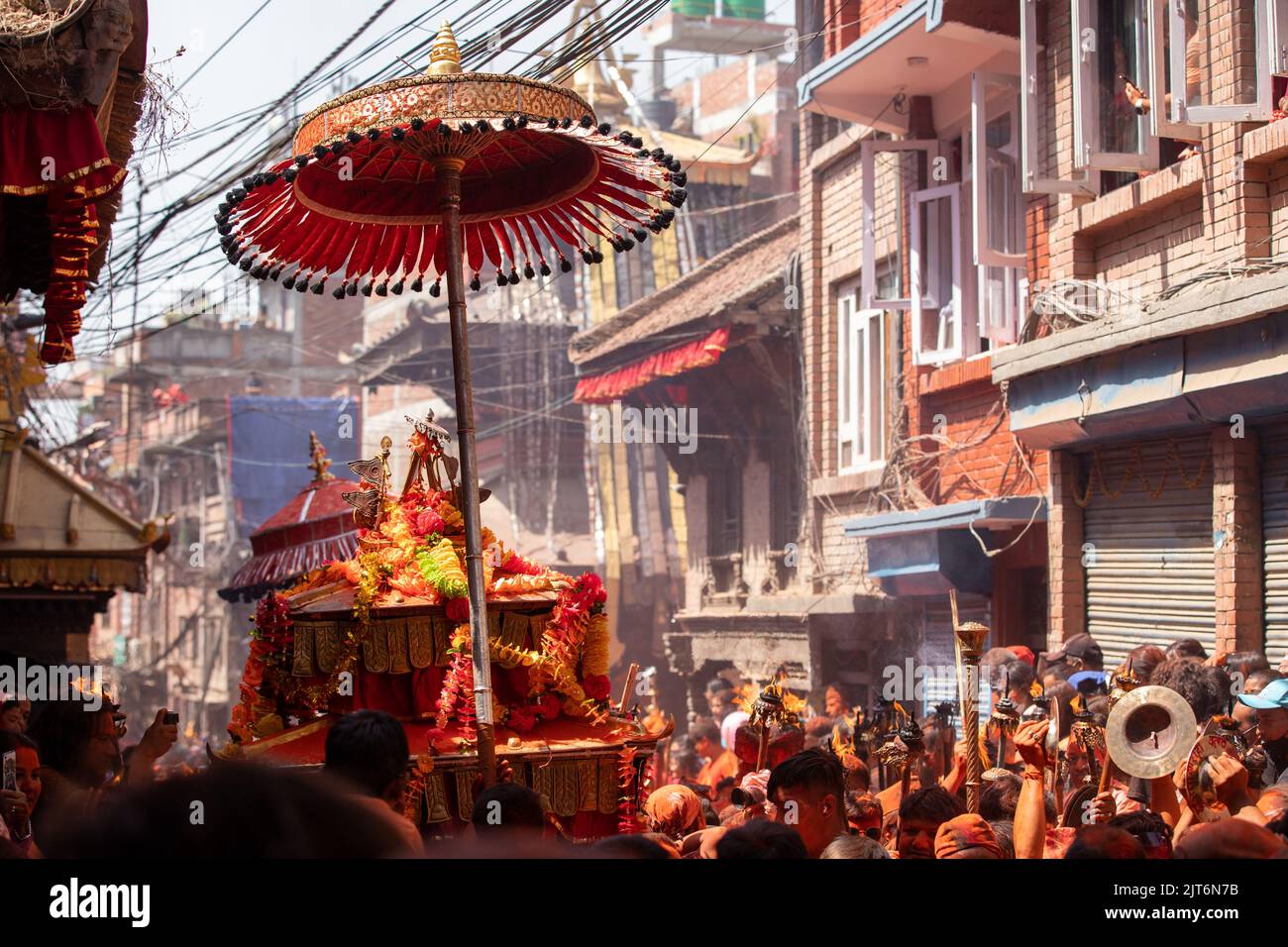Bisket Jatra Bhaktapur Stock Photo - Alamy