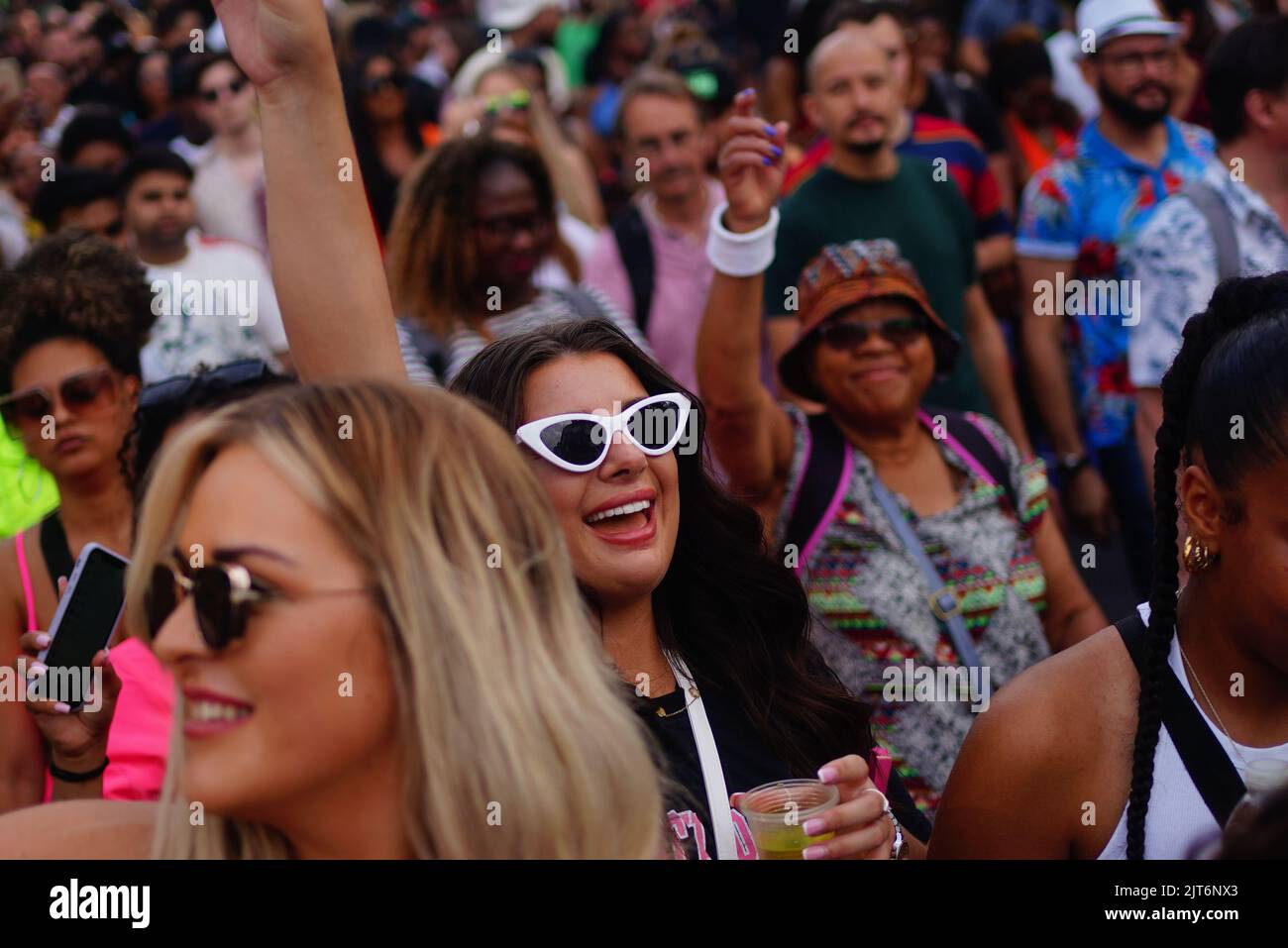 Carnival-goers during the family day at the Notting Hill Carnival in ...