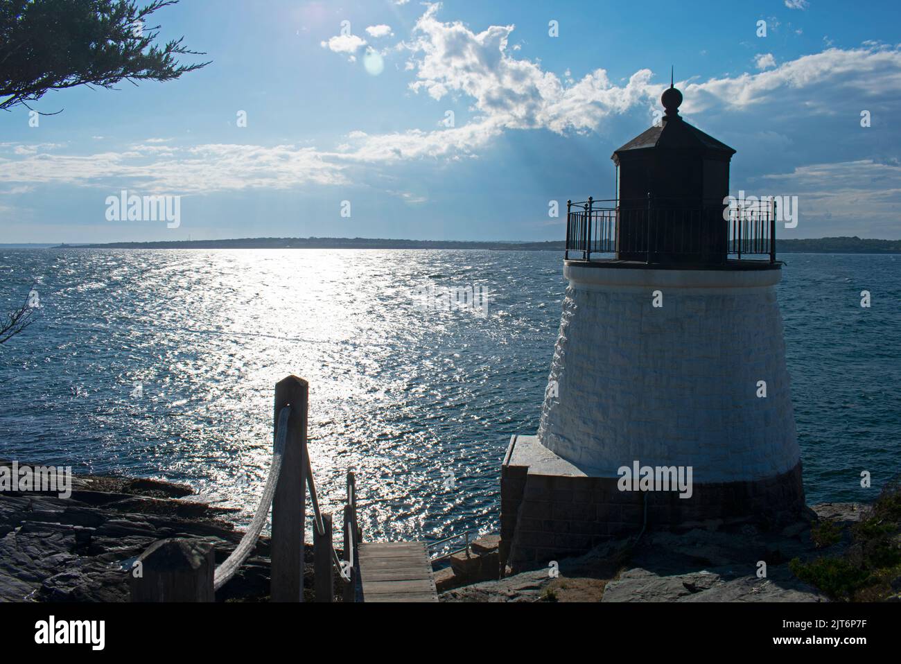 Silhouette of Castle Hill lighthouse in Newport, Rhode Island ... Silhouette of Castle Hill lighthouse in Newport, Rhode Island ...