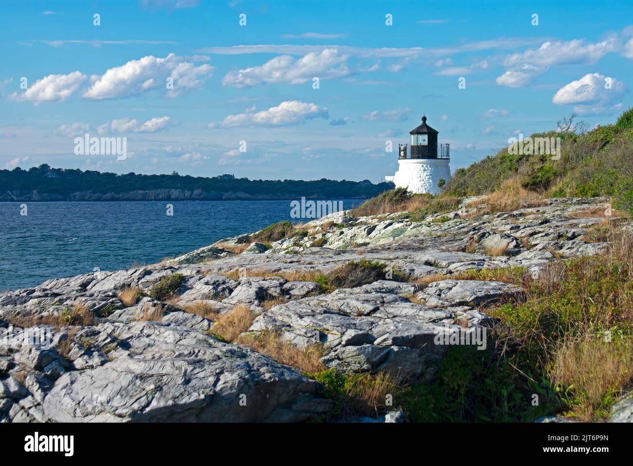 Castle Hill lighthouse in Newport, Rhode Island, overlooking ... Castle Hill lighthouse in Newport, Rhode Island, overlooking ...
