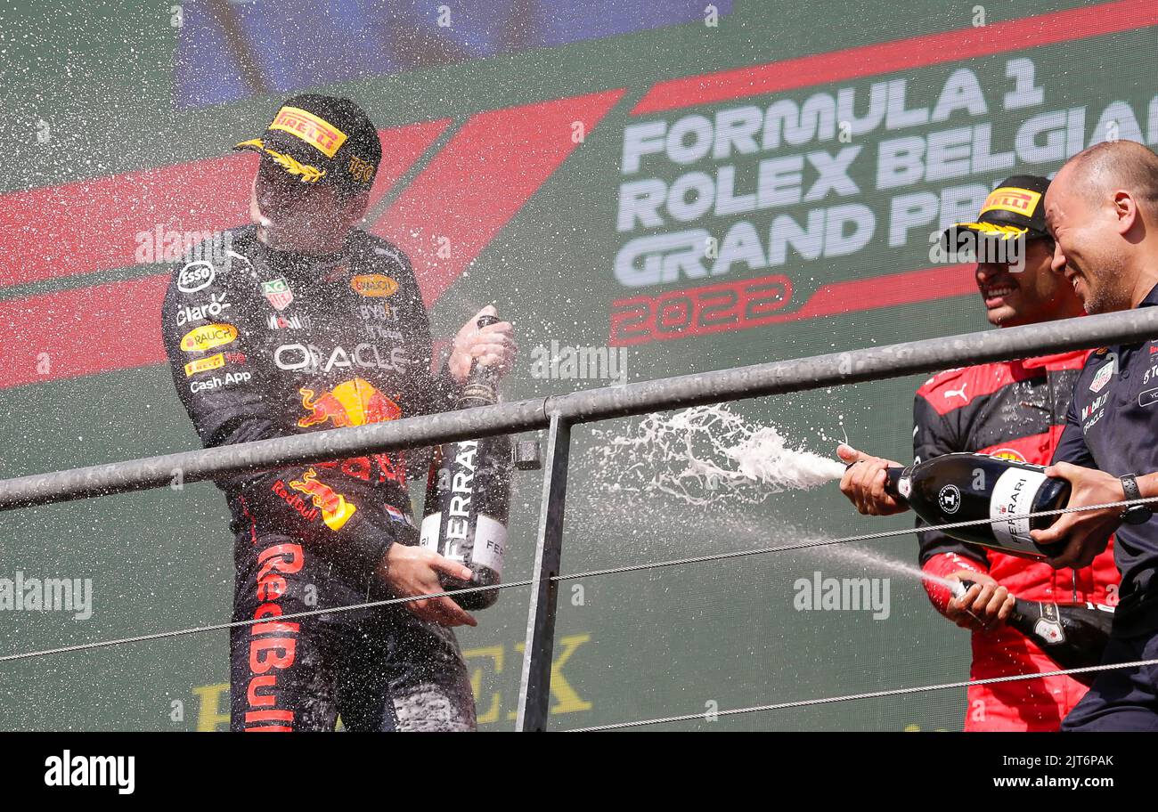 Spa, Belgium. 28th Aug, 2022. August 28, 2022: Red Bull teammate and ...