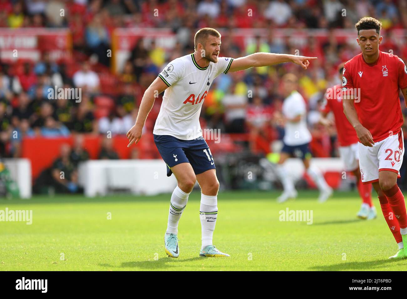 Eric Dier of Tottenham Hotspur gestures during the Premier League match ...