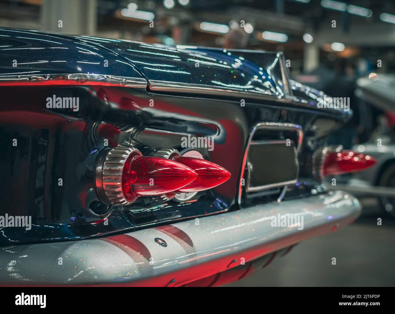 The back of a retro car. Rear light of a vintage car Stock Photo - Alamy