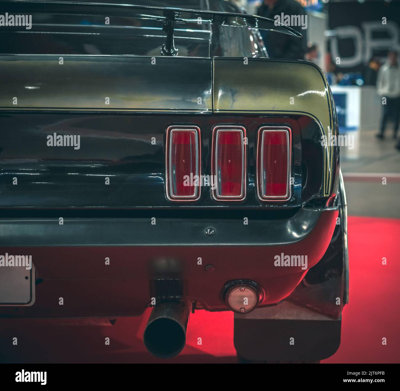 The back of a retro car. Rear light of a vintage car Stock Photo - Alamy