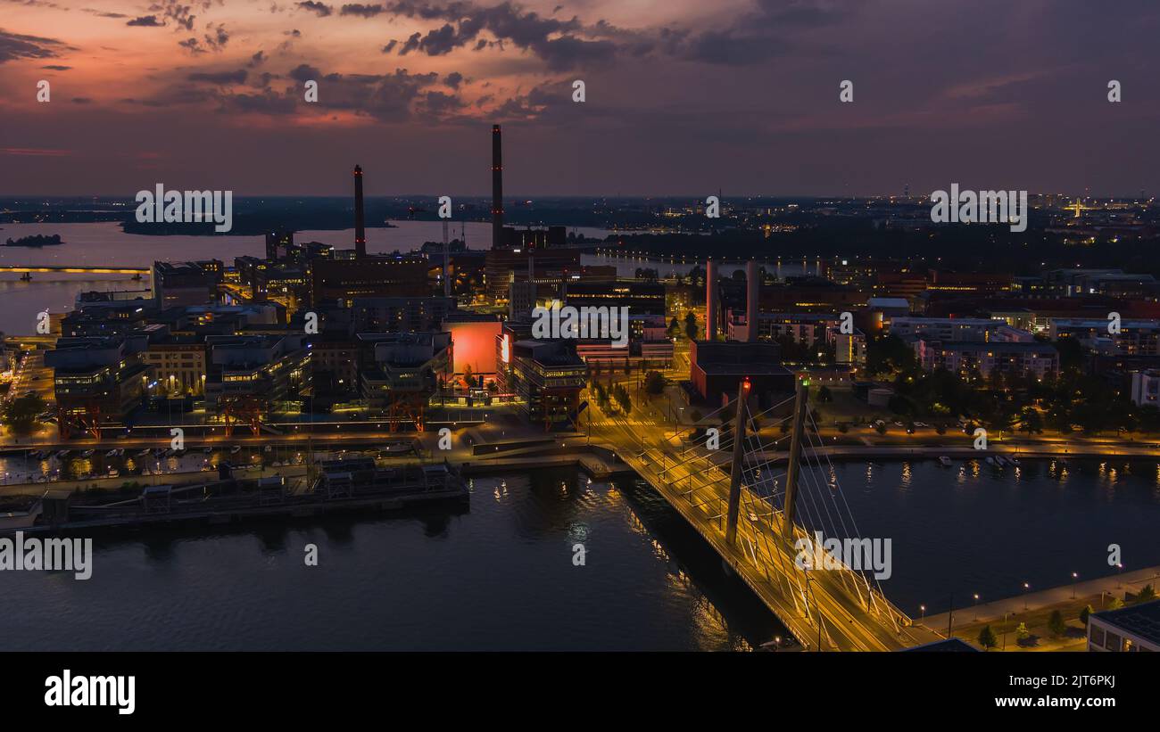 Twilight aerial hi-res stock photography and images - Alamy