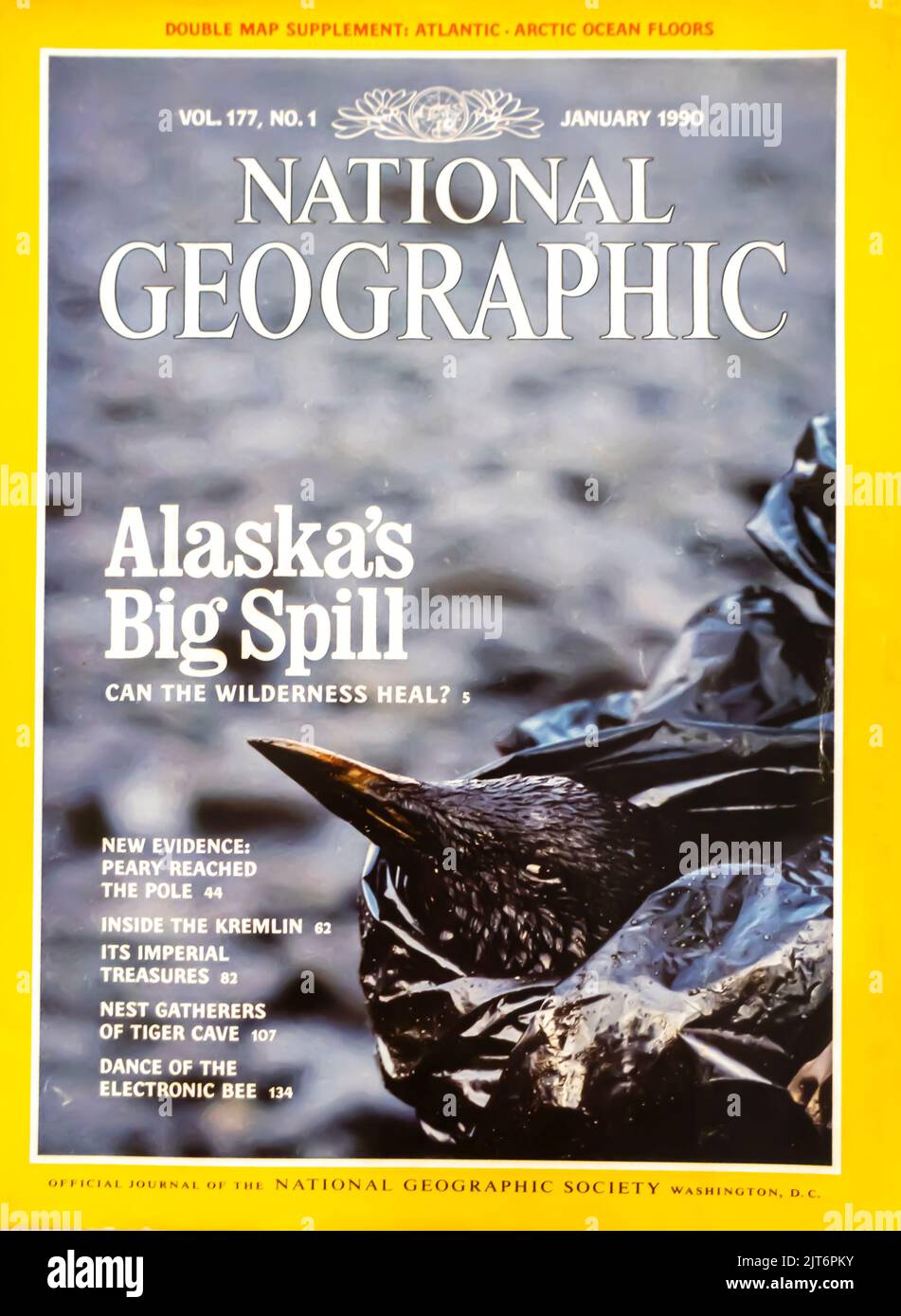 National geographic magazine cover, January 1990 Stock Photo - Alamy