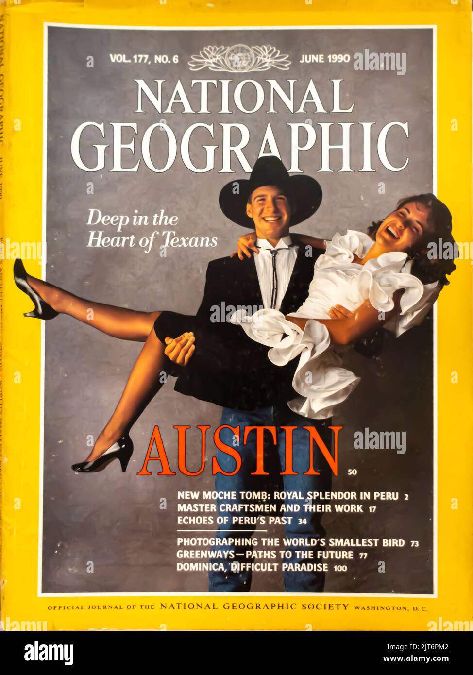 National geographic magazine cover, June 1990 Stock Photo - Alamy
