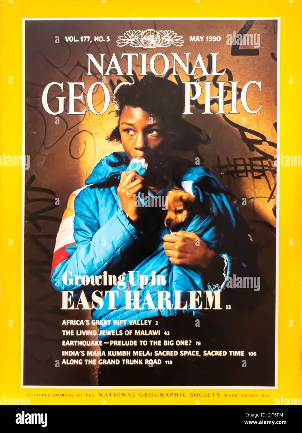 National geographic magazine cover, May 1990 Stock Photo - Alamy