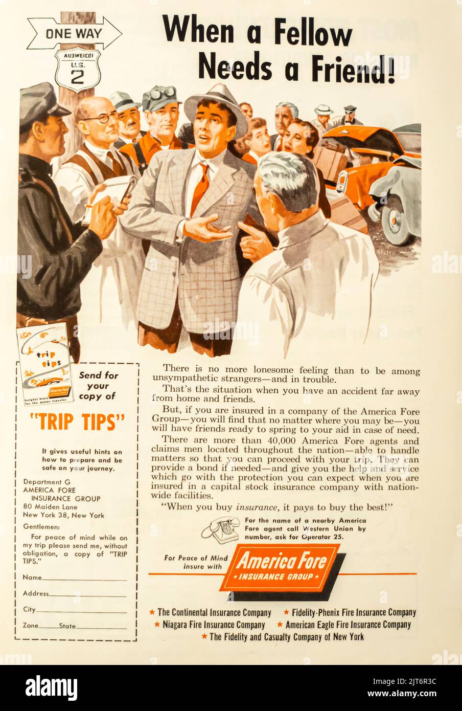 America Fore insurance group advertisement placed inside a NatGeo ...