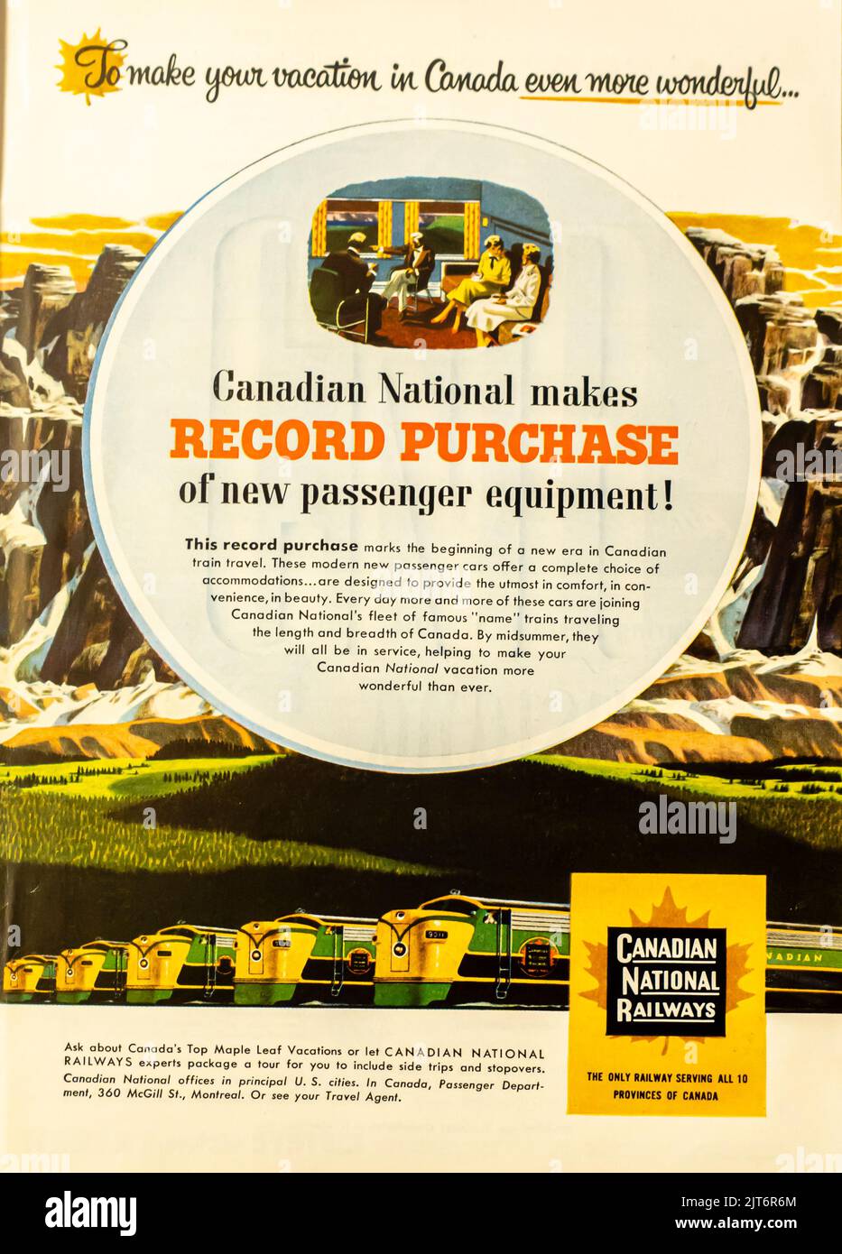 Canadian national railways advertisement placed inside a NatGeo ...