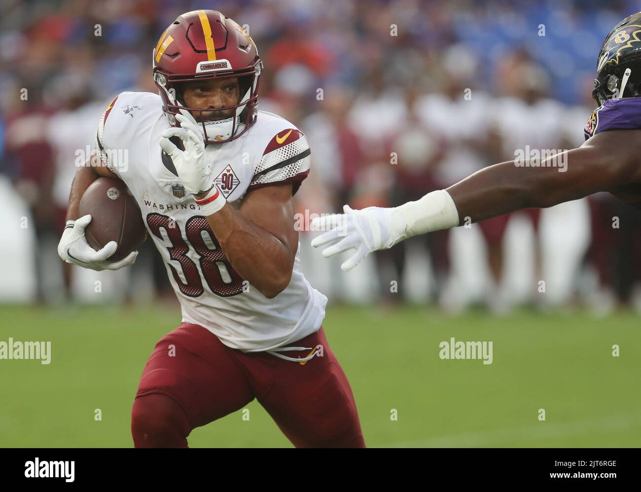 Washington Commanders RB Reggie Bonnafon (38) in action during a ...