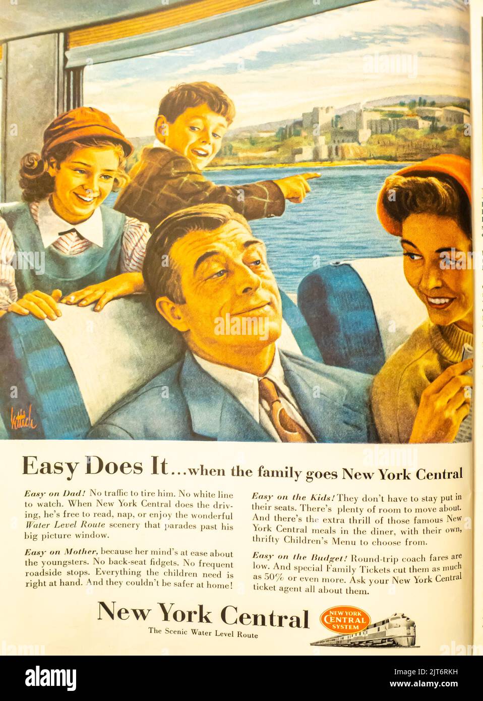 New York Central water level route advertisement placed inside NatGeo ...