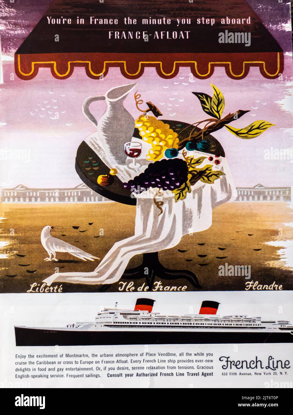 France afloat French Line cruises advertisements placed inside NatGeo ...