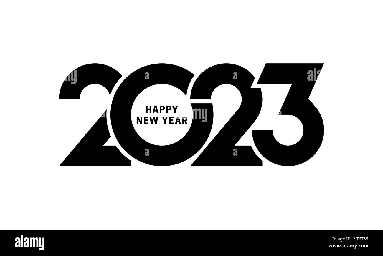 happy new year 2023 logo design vector illustration Stock Vector Image ...