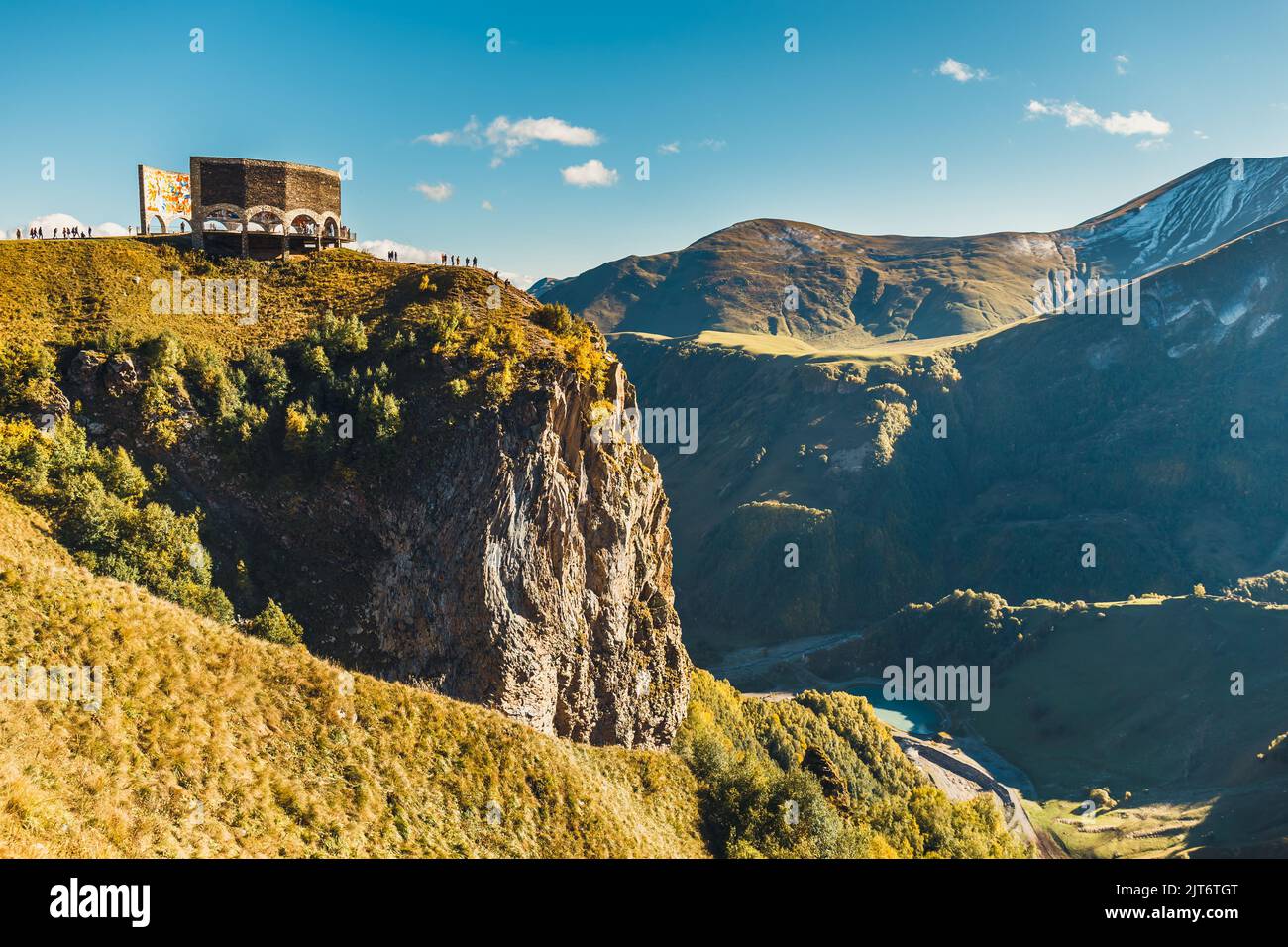 Treaty of Georgievsk Monument located on the Georgian Military Highway ...