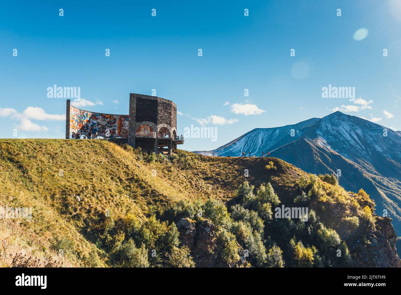 Treaty of Georgievsk Monument located on the Georgian Military Highway ...