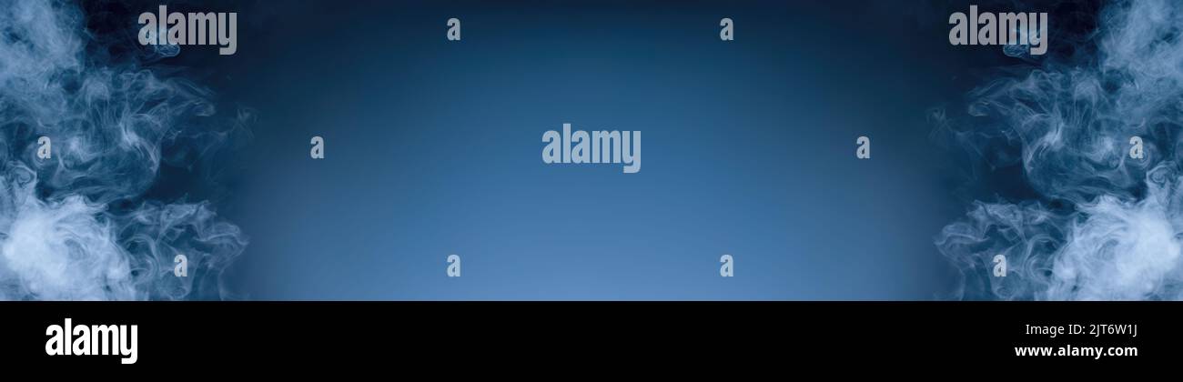 Cloud of blue smoke. Abstract smoke wallpaper background for desktop ...