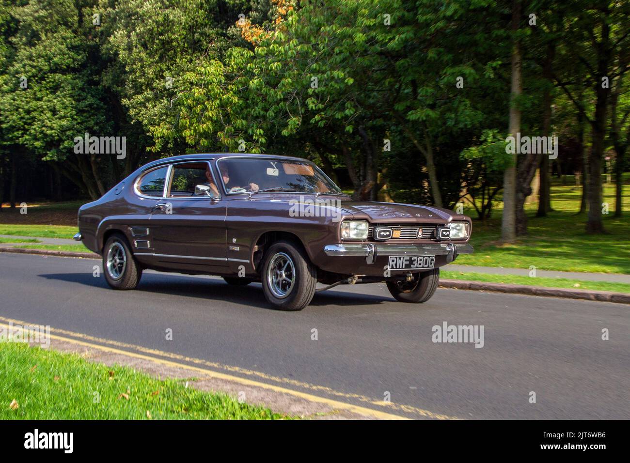 1969 60s sixties Bronze FORD CAPRI 1599cc Petrol; arriving at the ...