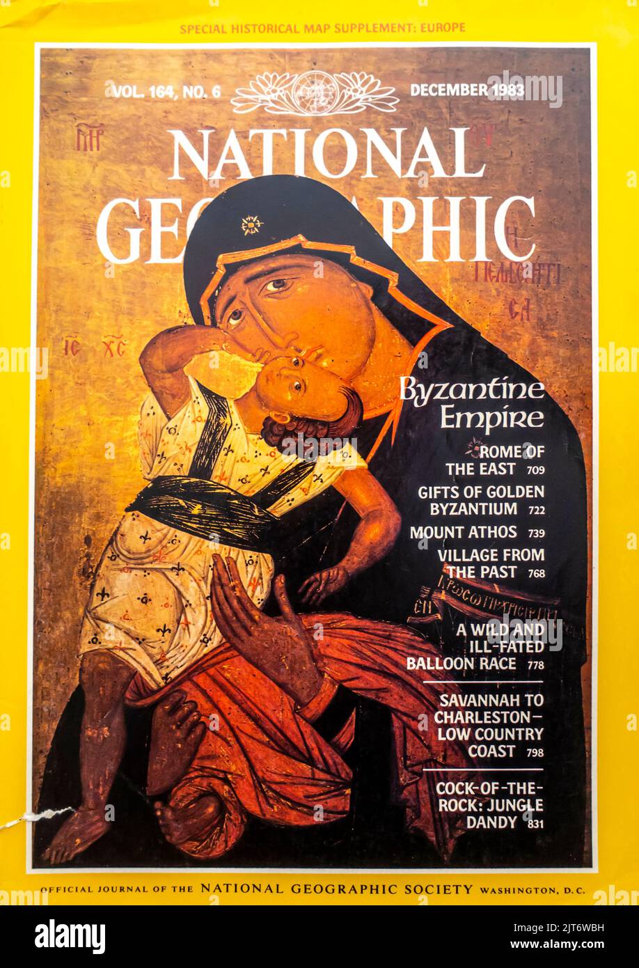 National Geographic magazine cover, December 1983 Stock Photo - Alamy