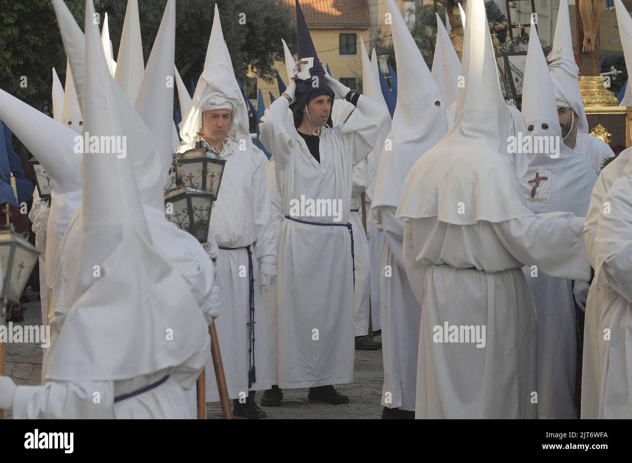 The start of the Good Friday procession in San Lorenzo de El Escorial ...