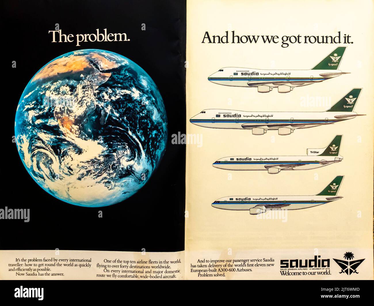 Saudia, Saudi Arabian Airlines advertisement placed in a NatGeo ...