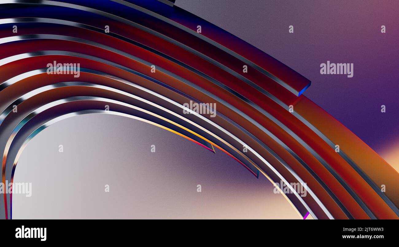 A 3D rendered abstract lines in a circle Stock Photo - Alamy