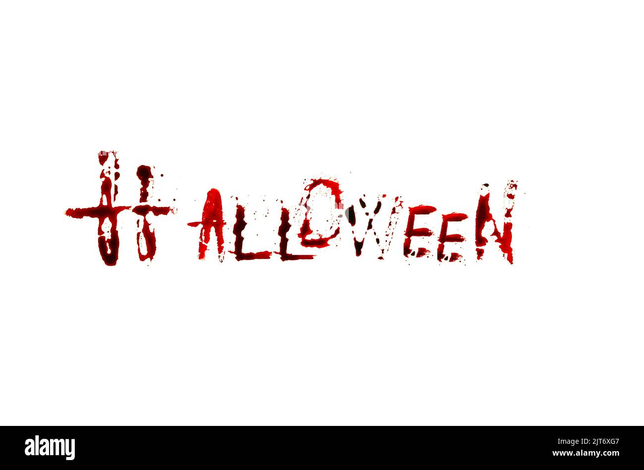 halloween lettering.Bloody inscription Halloween isolated on a white ...