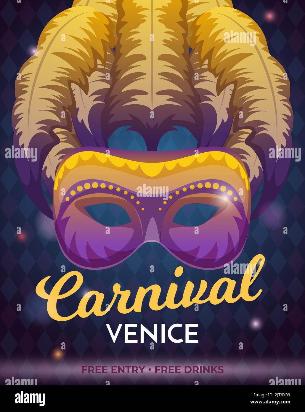 Night party poster. Ads placard for carnival invitation colored ...