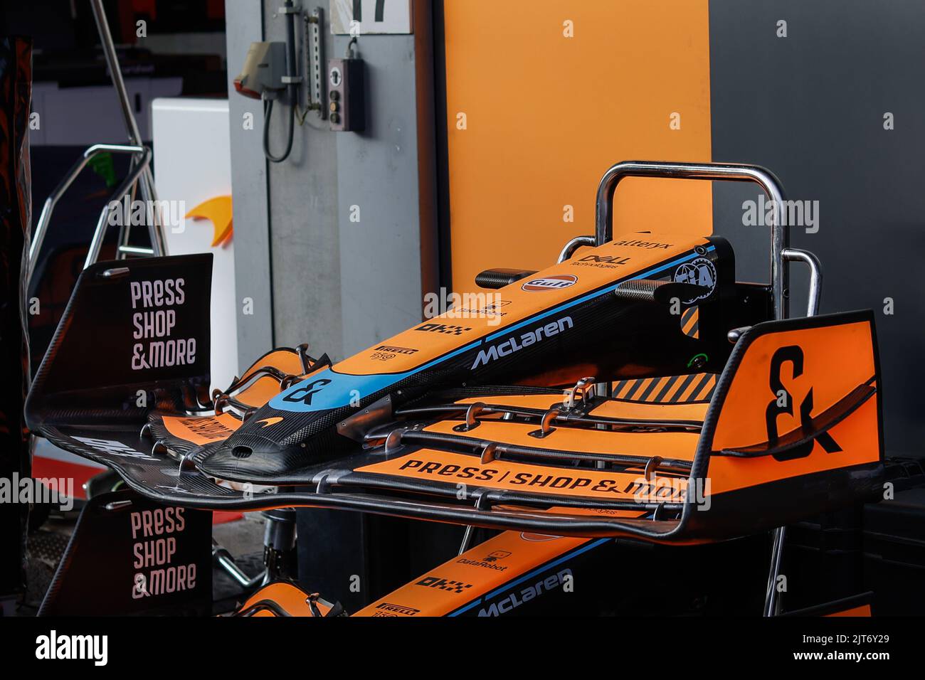 McLaren F1 Team, front wing, aileron, during the Formula 1 Rolex Belgian Grand Prix 2022, 14th ...