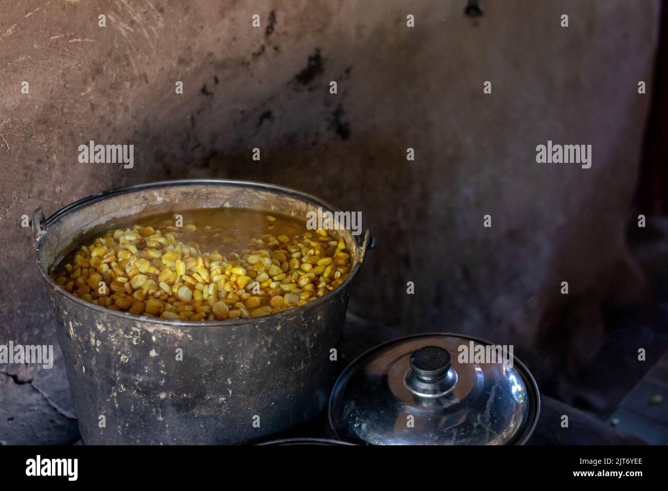 A closeup of a bucket of corn for making corn tortillas Stock Photo - Alamy