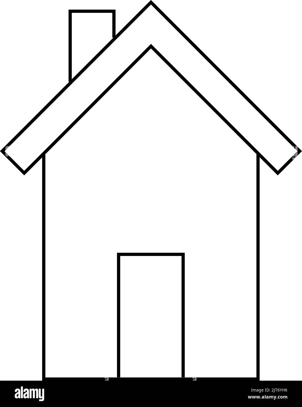 Line home icon vector. House symbol illustration Stock Vector Image ...