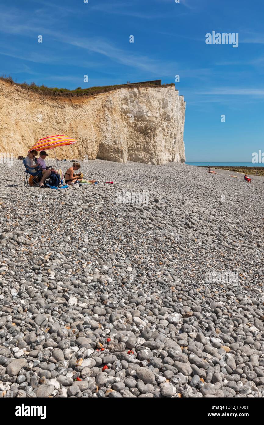 England, East Sussex, Eastbourne, The Seven Sisters Cliffs, The Birling ...