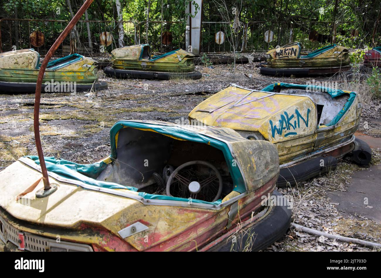 Prypiat left amusement park in the Chernobyl exclusion zone, Ukraine ...