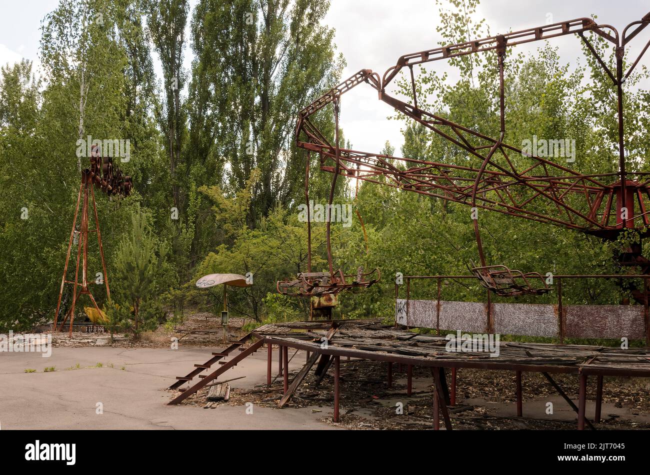 Prypiat left amusement park in the Chernobyl exclusion zone, Ukraine ...